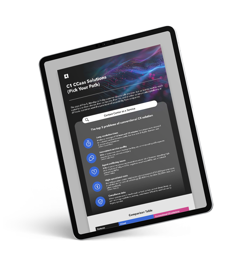 Infographic | C1 CCaaS Solutions (Pick Your Path)