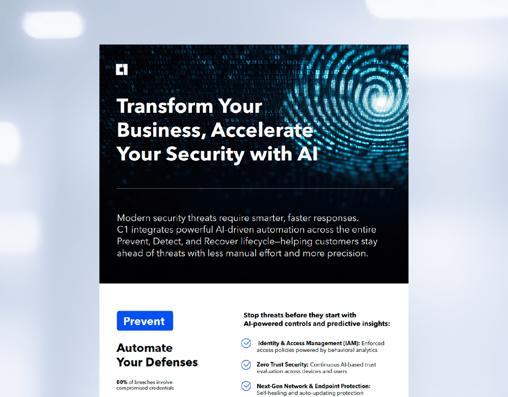 Transform Your Business, Accelerate Your Security with AI | C1