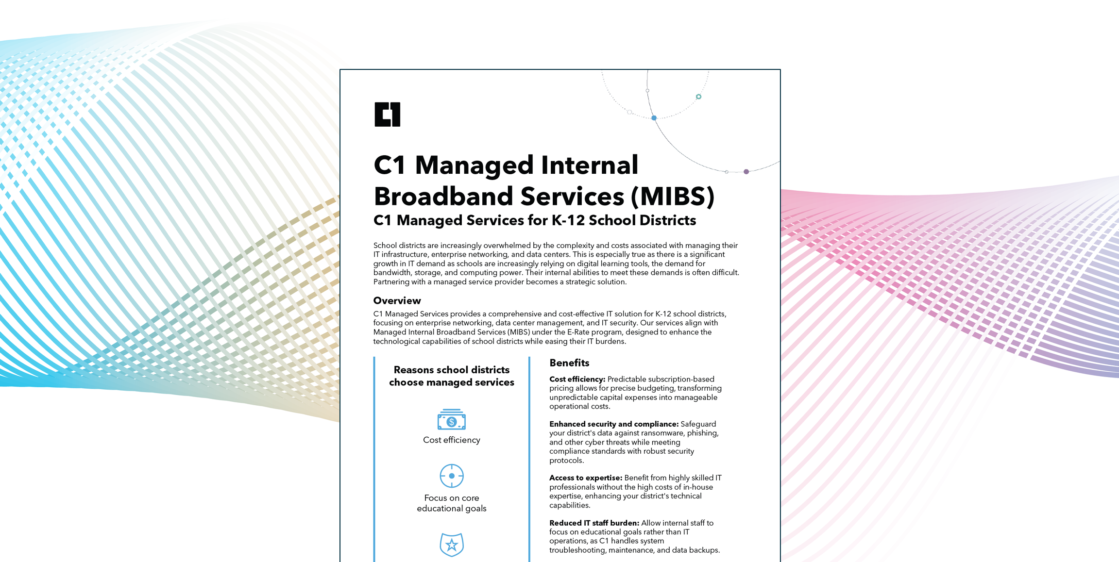 Datasheet | C1 Managed Internal Broadband Services