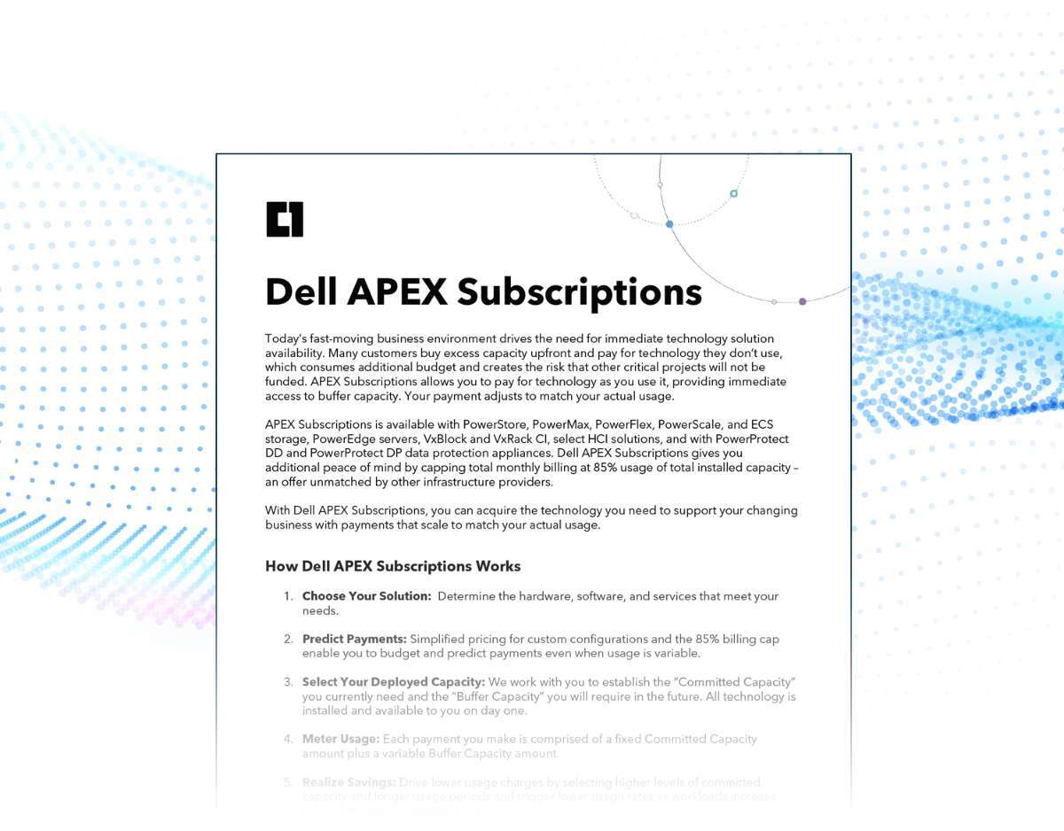 Datasheet | Dell APEX Subscriptions